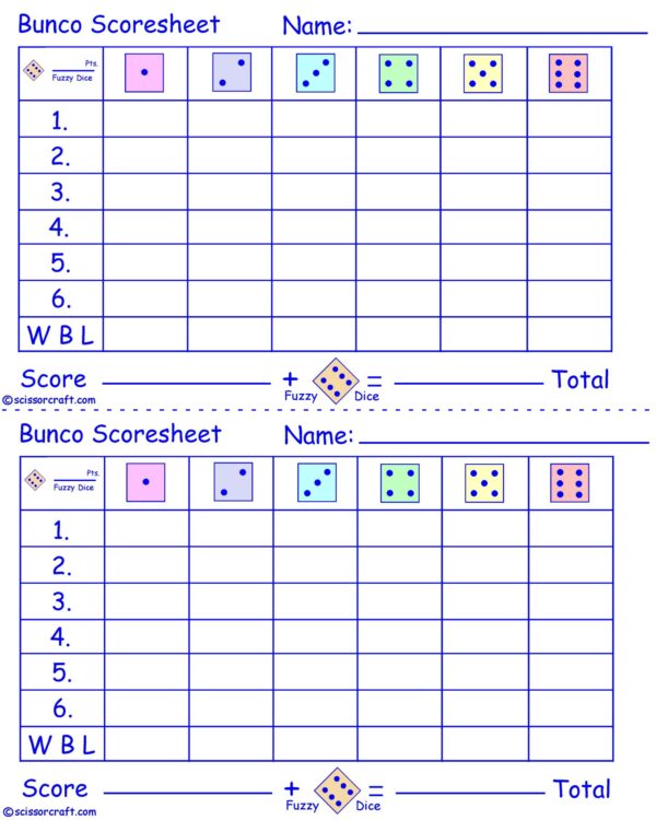 Large Print Score Cards - THEORY OF PAT